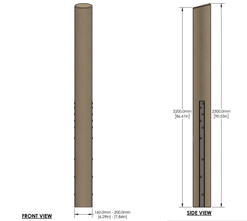 Single Haiger Robinia Wood Post – Farmtasticfun